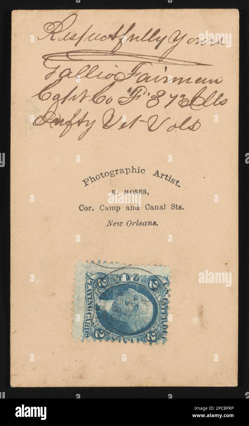 Captain Gallio Hamilton Fairman of Co. K, 12th Illinois Infantry ...