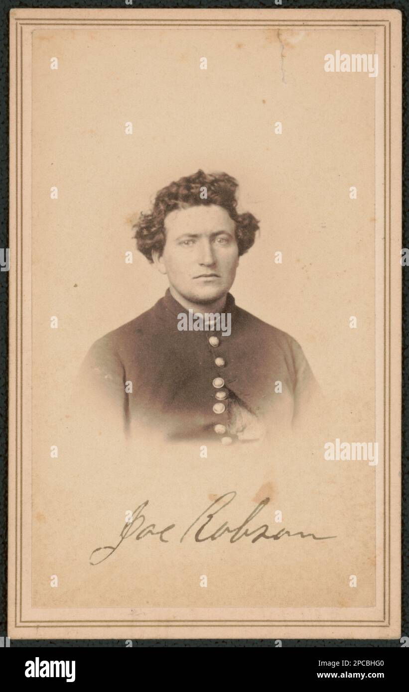 Private Joseph Robson of Co. E, 3rd Michigan Cavalry Regiment in uniform. Liljenquist Family ...