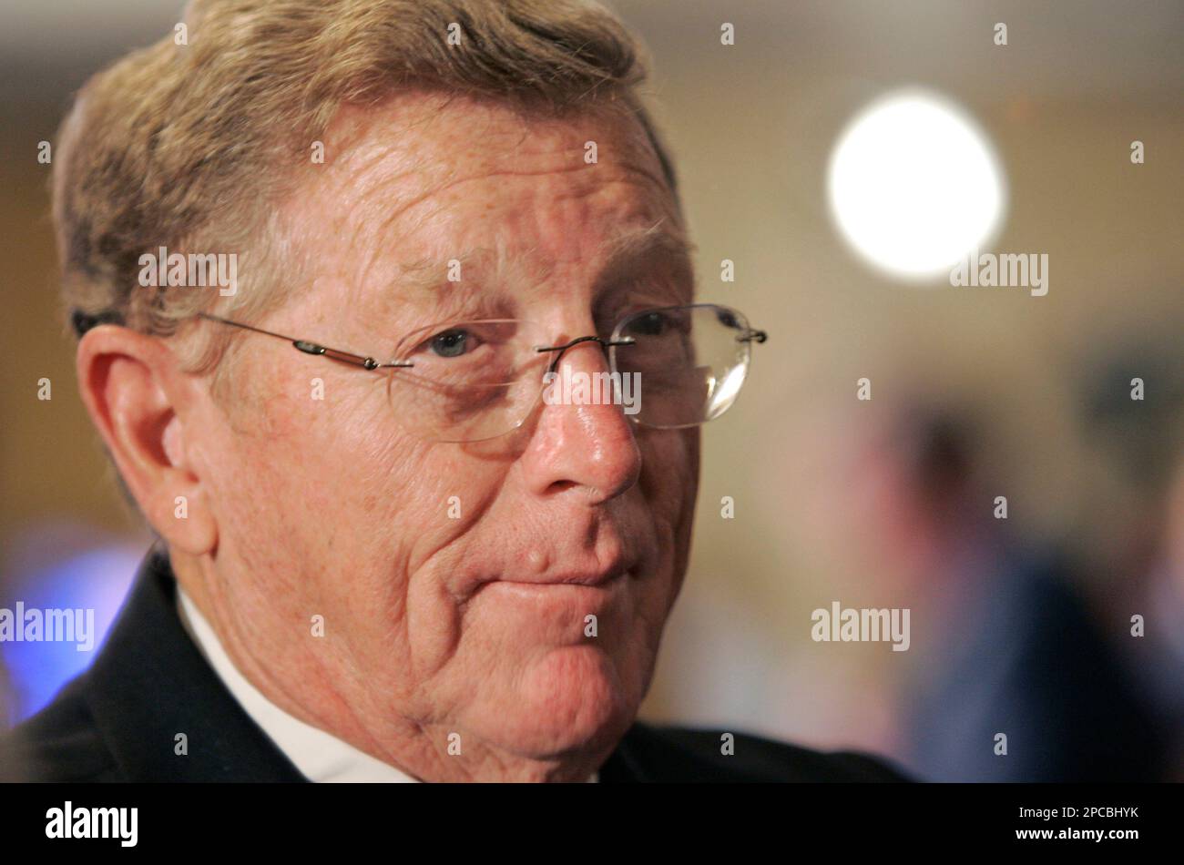 Sen. Conrad Burns, R-Mont., is photographed at a victory party in ...