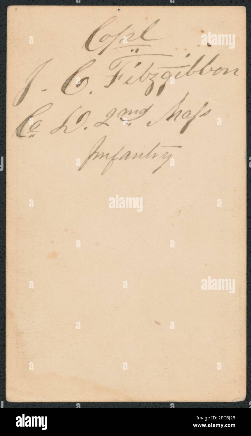 Corporal James C. Fitzgibbon of Co. D, 2nd Massachusetts Infantry ...