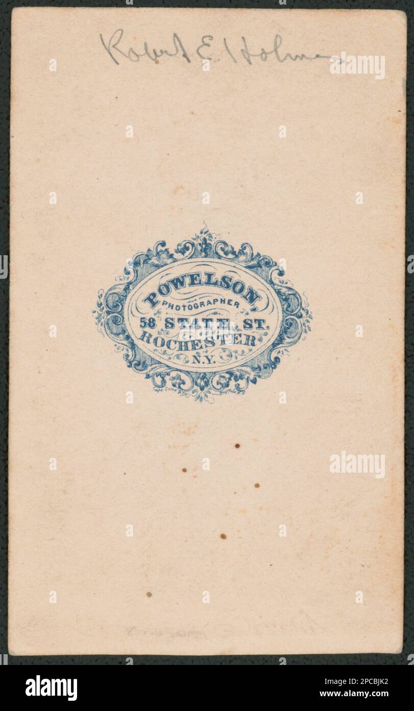 Second Lieutenant Robert E. Holmes of Co. B, 27th New York Infantry ...