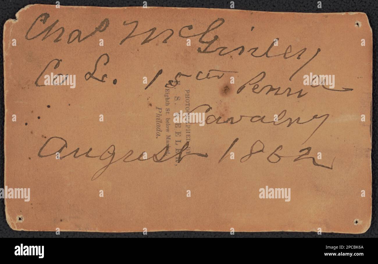Quartermaster Charles McGinley of Co. L, 15th Pennsylvania Cavalry ...