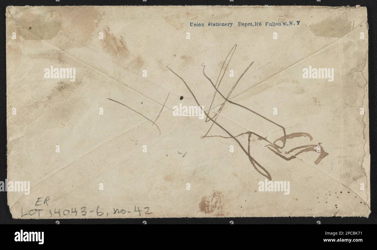 Civil War envelope showing eagle with American flag surrounded by stars ...