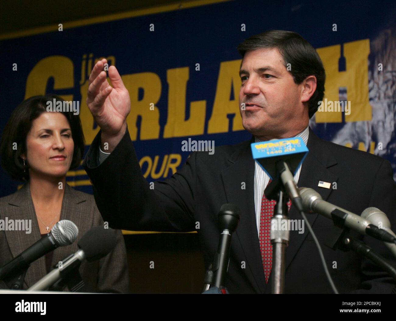 Republican candidate for U.S. Congress Jim Gerlach addresses supporters ...