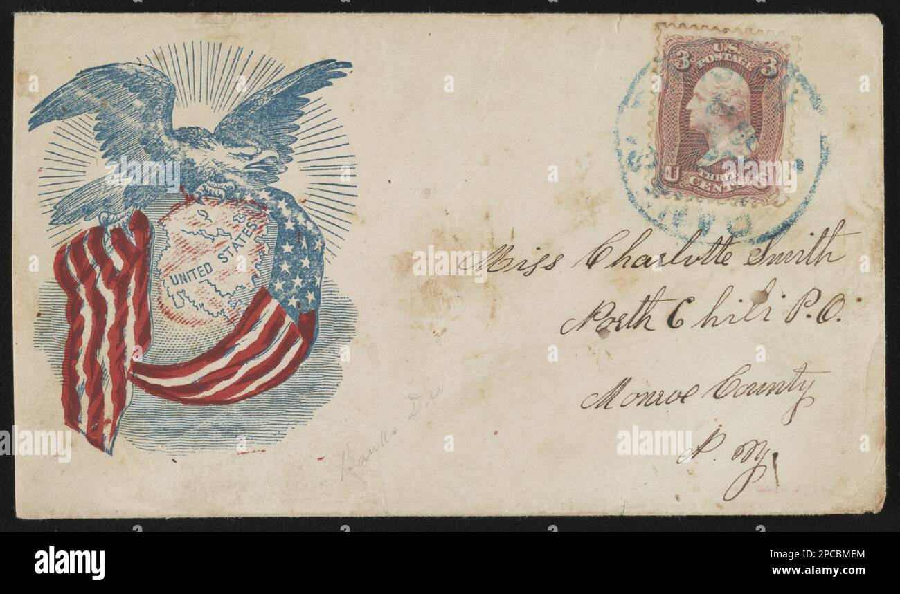 Civil War envelope showing eagle and flag. Title devised by Library ...