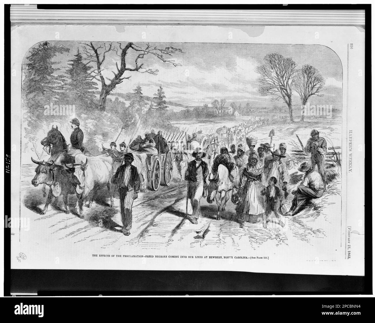 The effects of the proclamation - freed Negroes coming into our lines ...