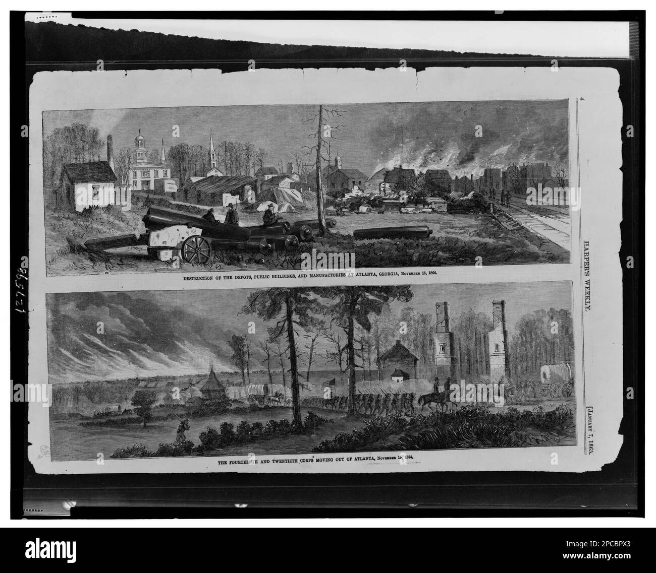 Destruction of the depots, public buildings, and manufactories at ...