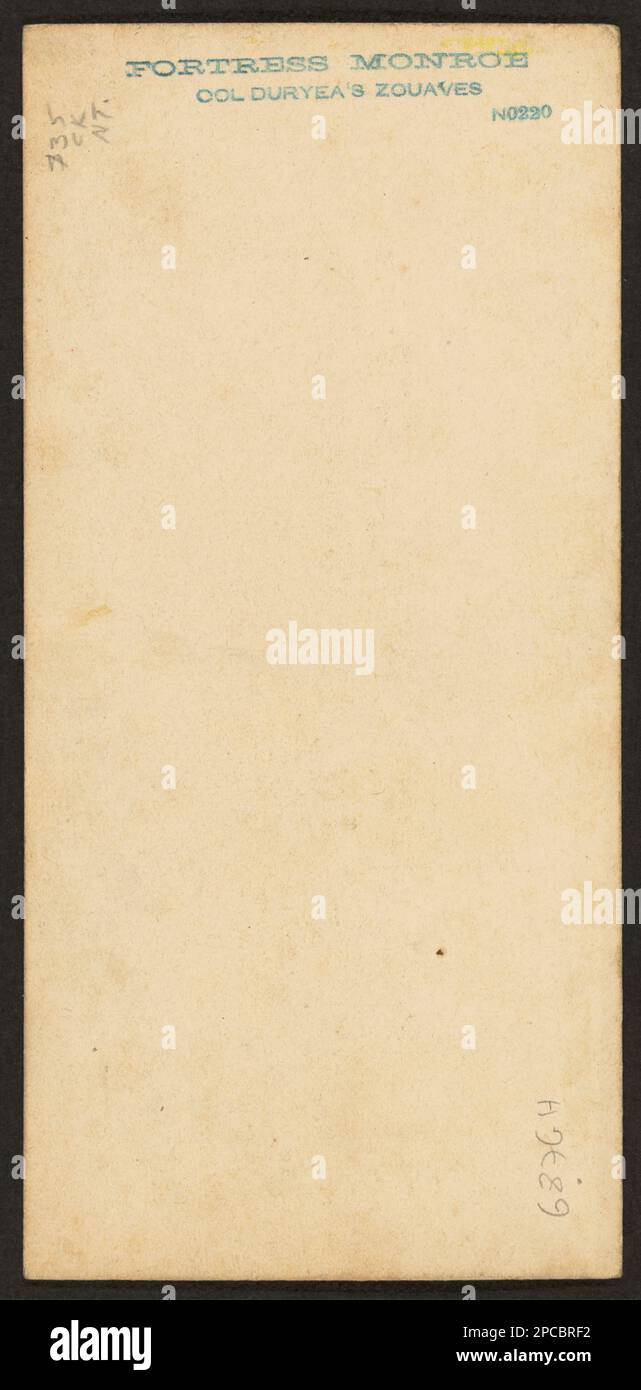 Fortress Monroe, Colonel Duryea's i.e. Duryée's Zouaves. Forms part of ...