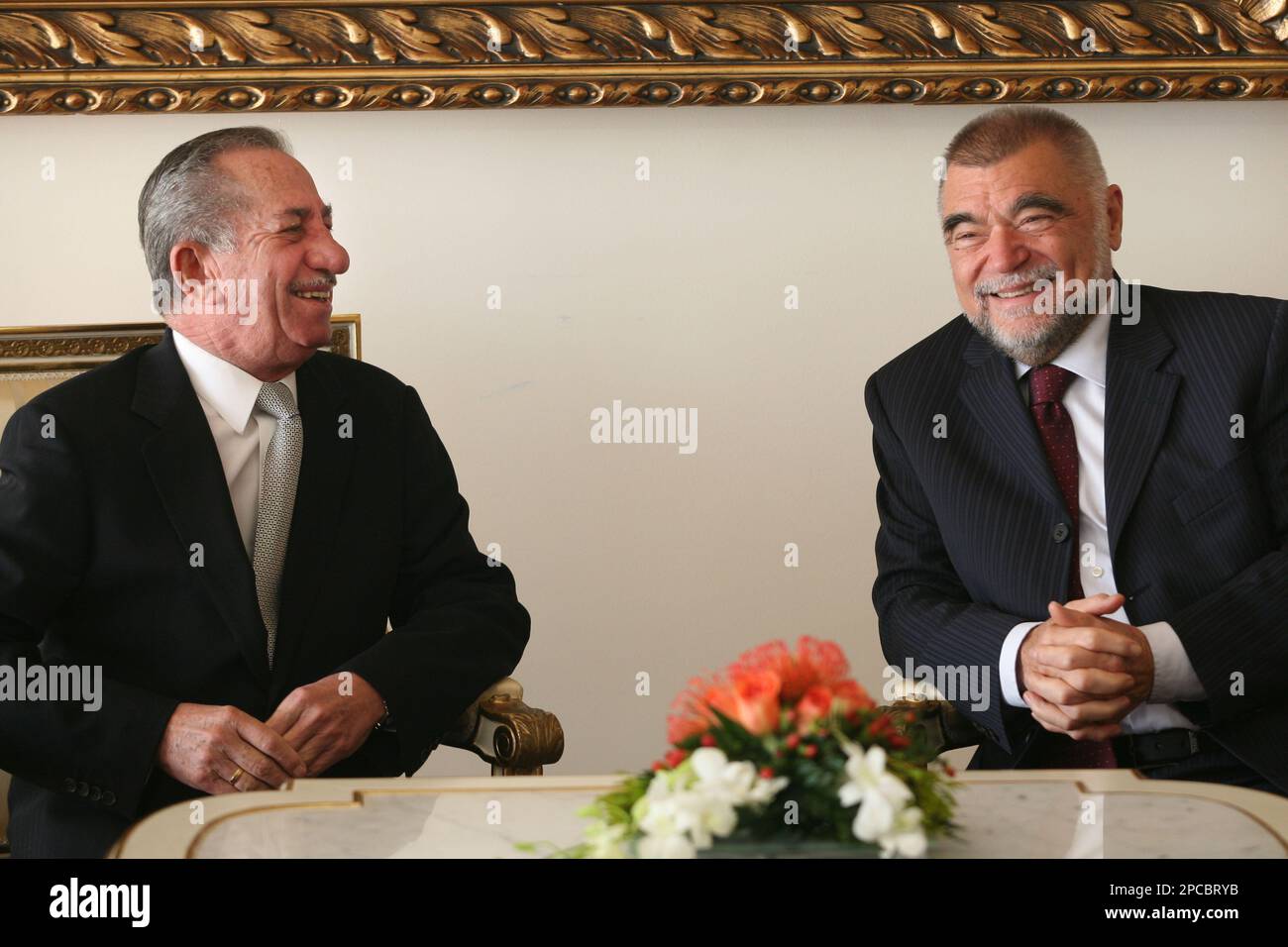 Tassos Papadopoulos,, the president of the Republic of Cyprus, left ...