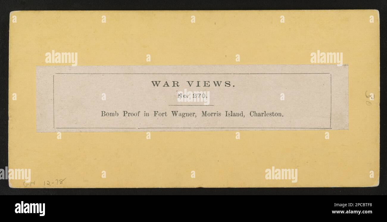 Bomb proof in Fort Wagner, Morris Island, Charleston. The Robin G ...