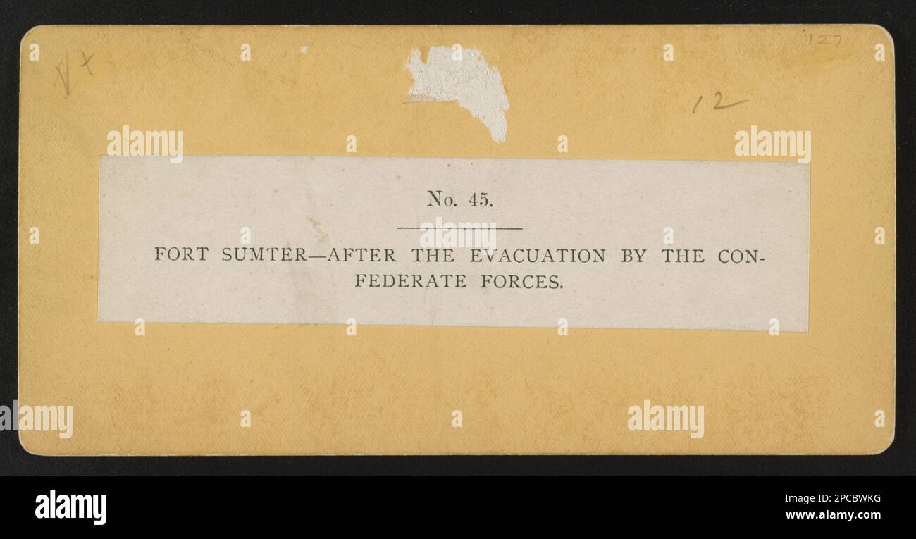 Fort Sumter--after the evacuation by the Confederate forces. The Robin ...