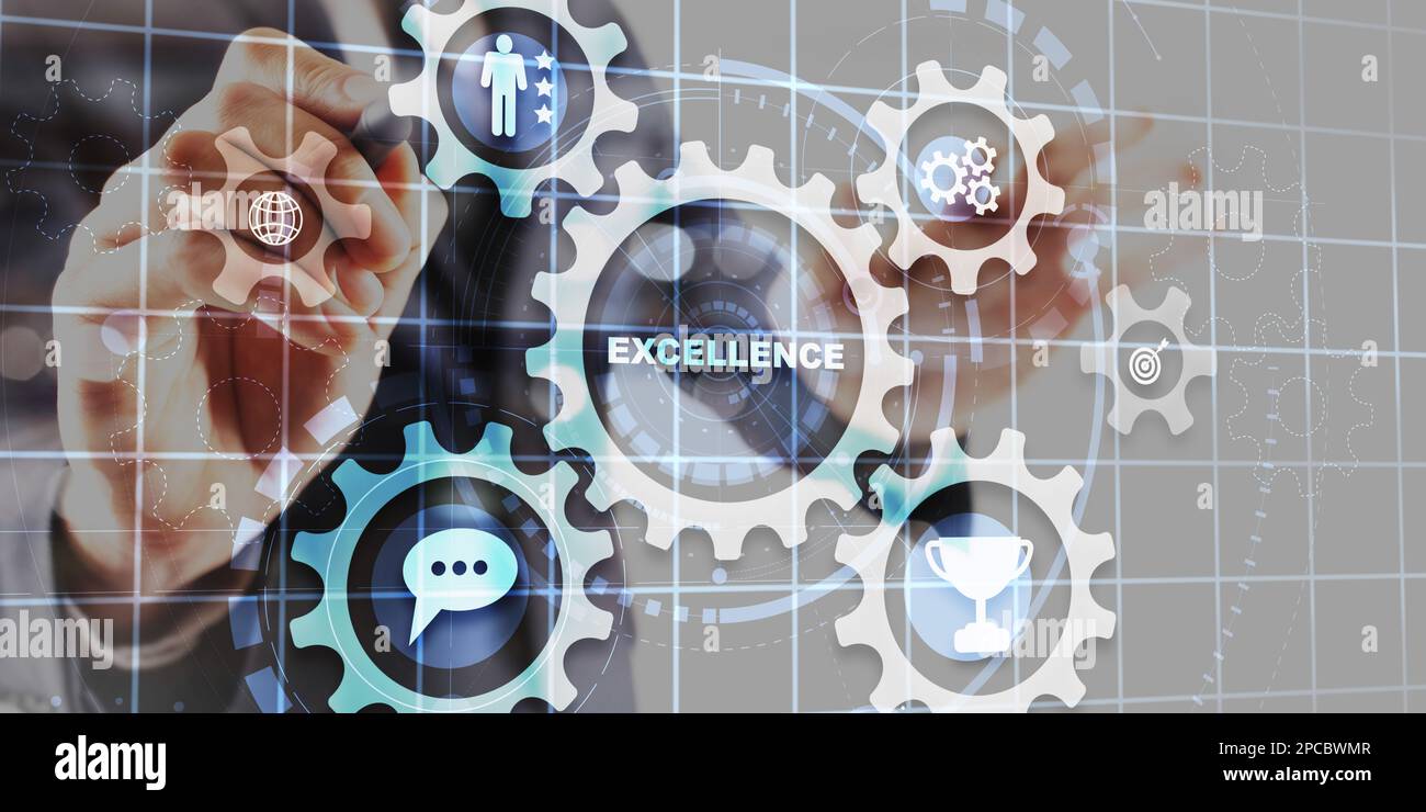 Business excellence manager. Business development concept Stock Photo ...