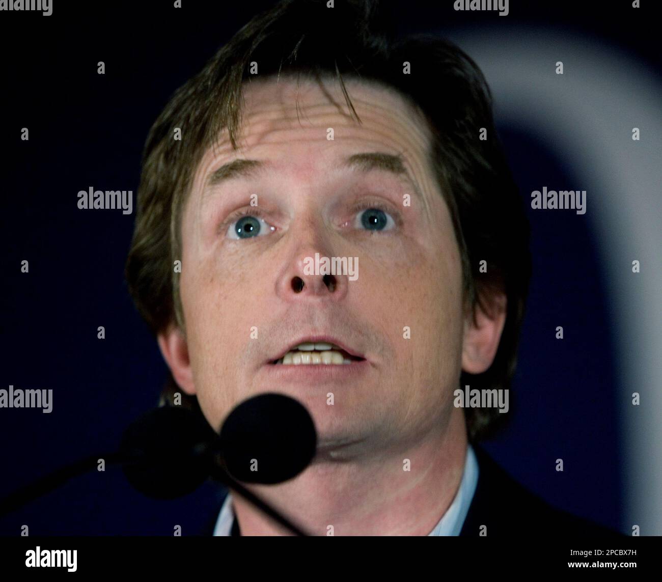 Actor Michael J. Fox speaks at a rally for Wisconsin Gov. Jim Doyle ...