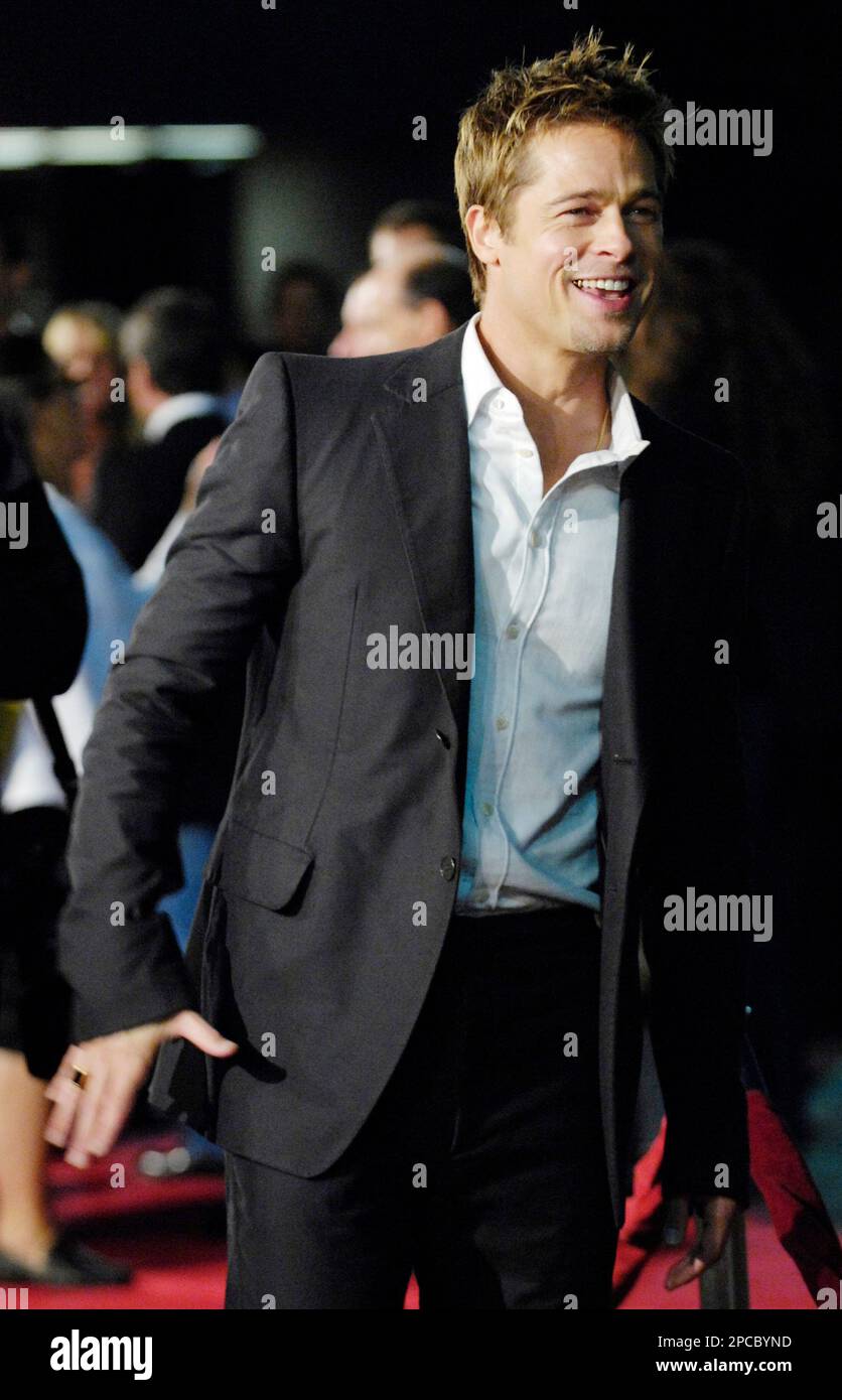 Brad Pitt, a cast member in the film "Babel," arrives on the red carpet ...