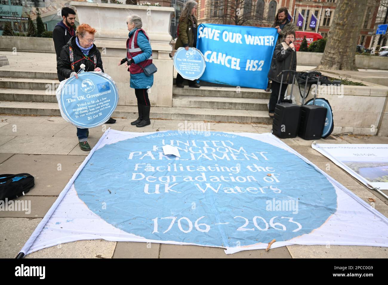 London, UK. 13th Mar, 2023. Extinction Rebellion protested in ...