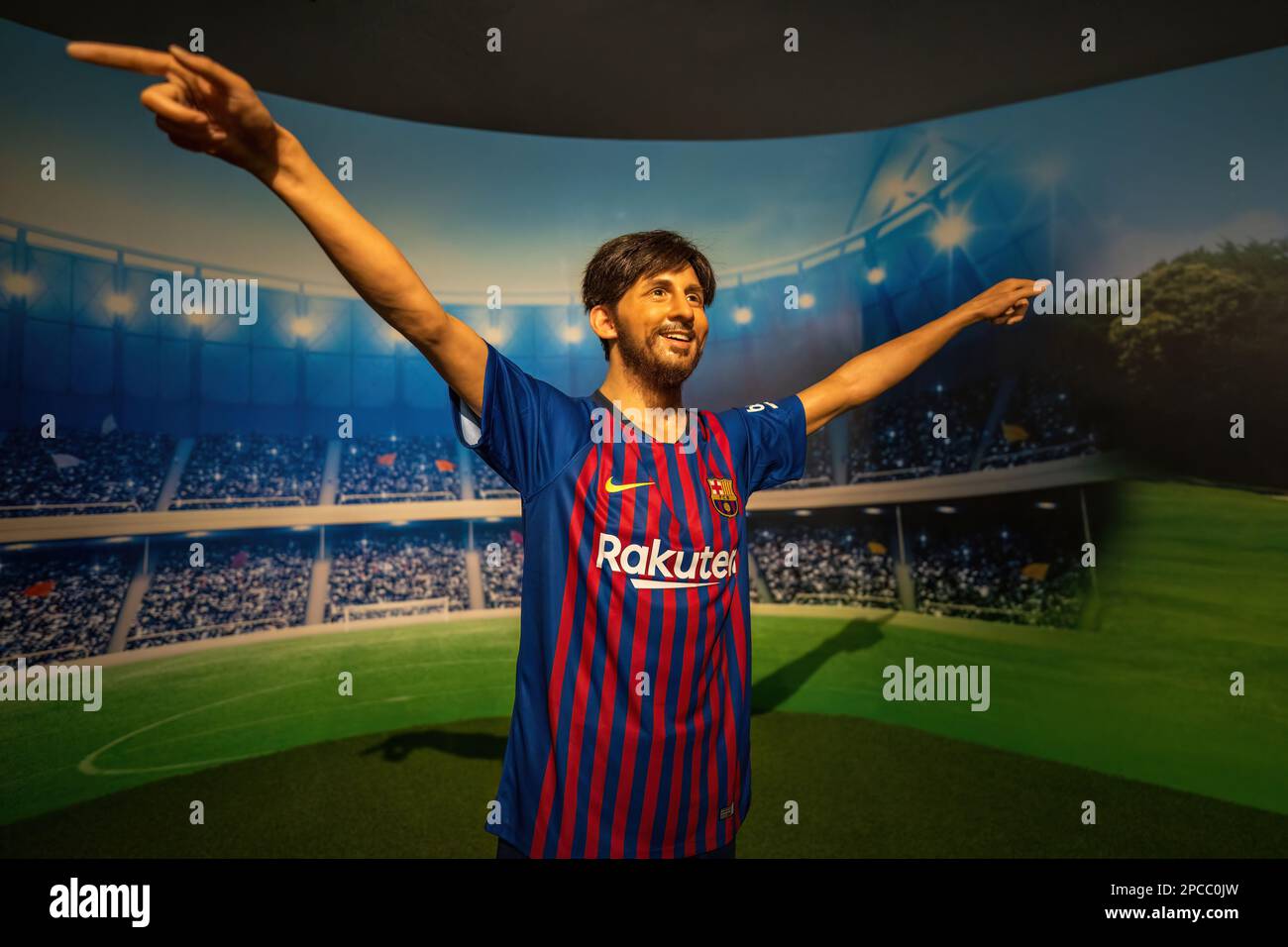 Antalya, Turkey - September 10, 2021: Lionel Messi celebrating wearing ...