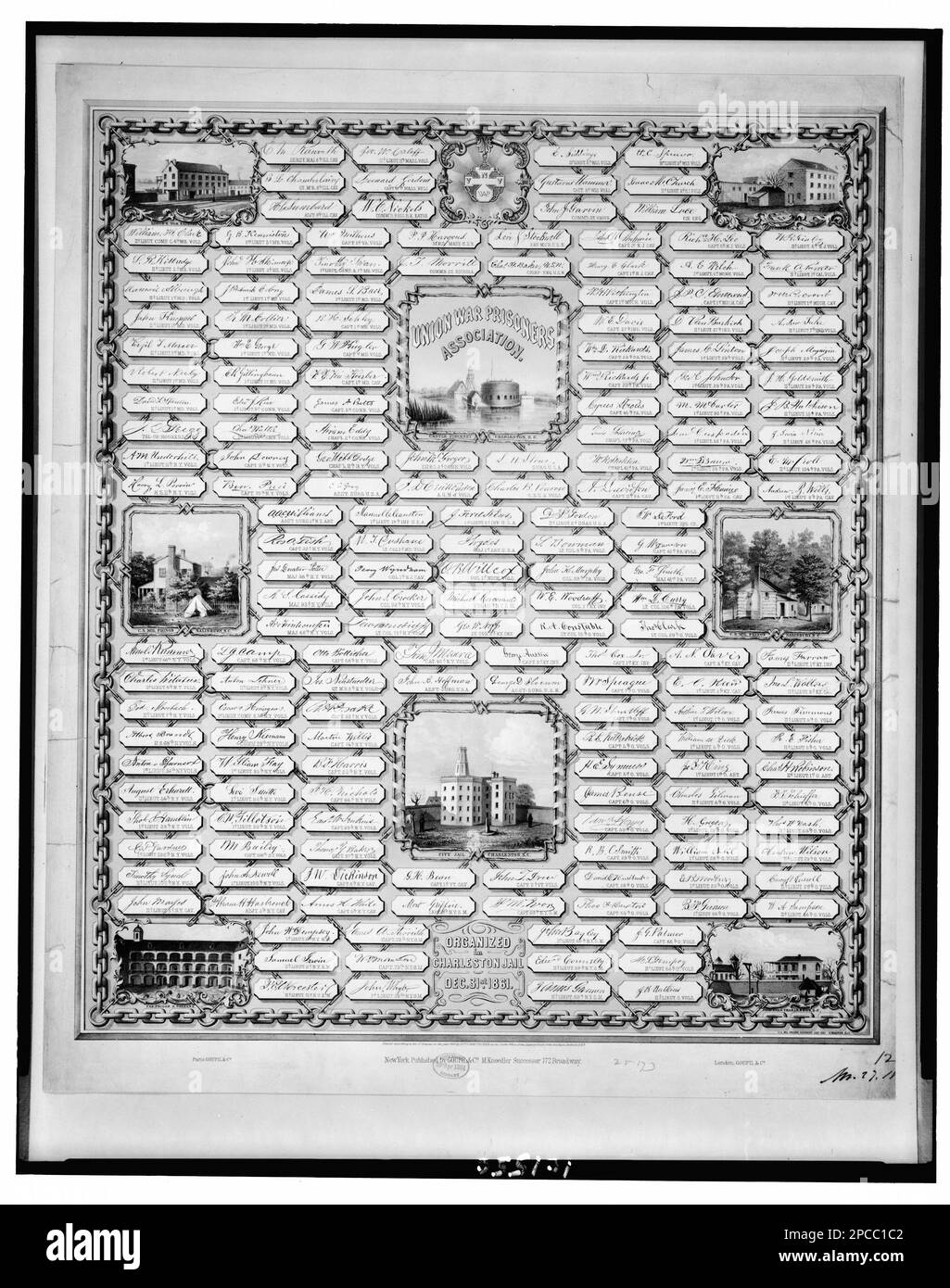 Union War Prisoners Association, organized in Charleston jail, Dec ...