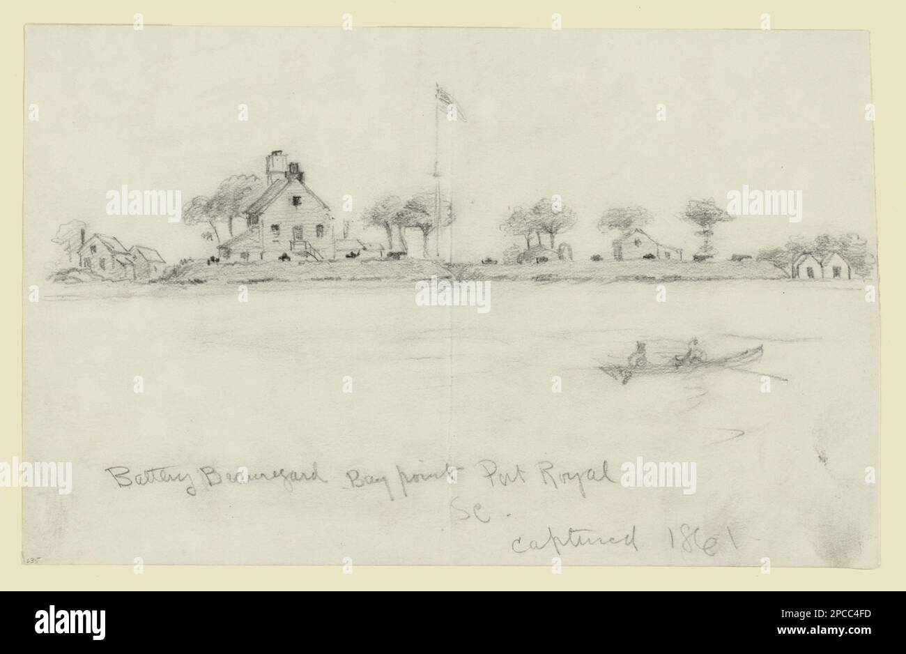 Battery Beauregard, Bay Point Port Royal, South Carolina, captured 1861 ...
