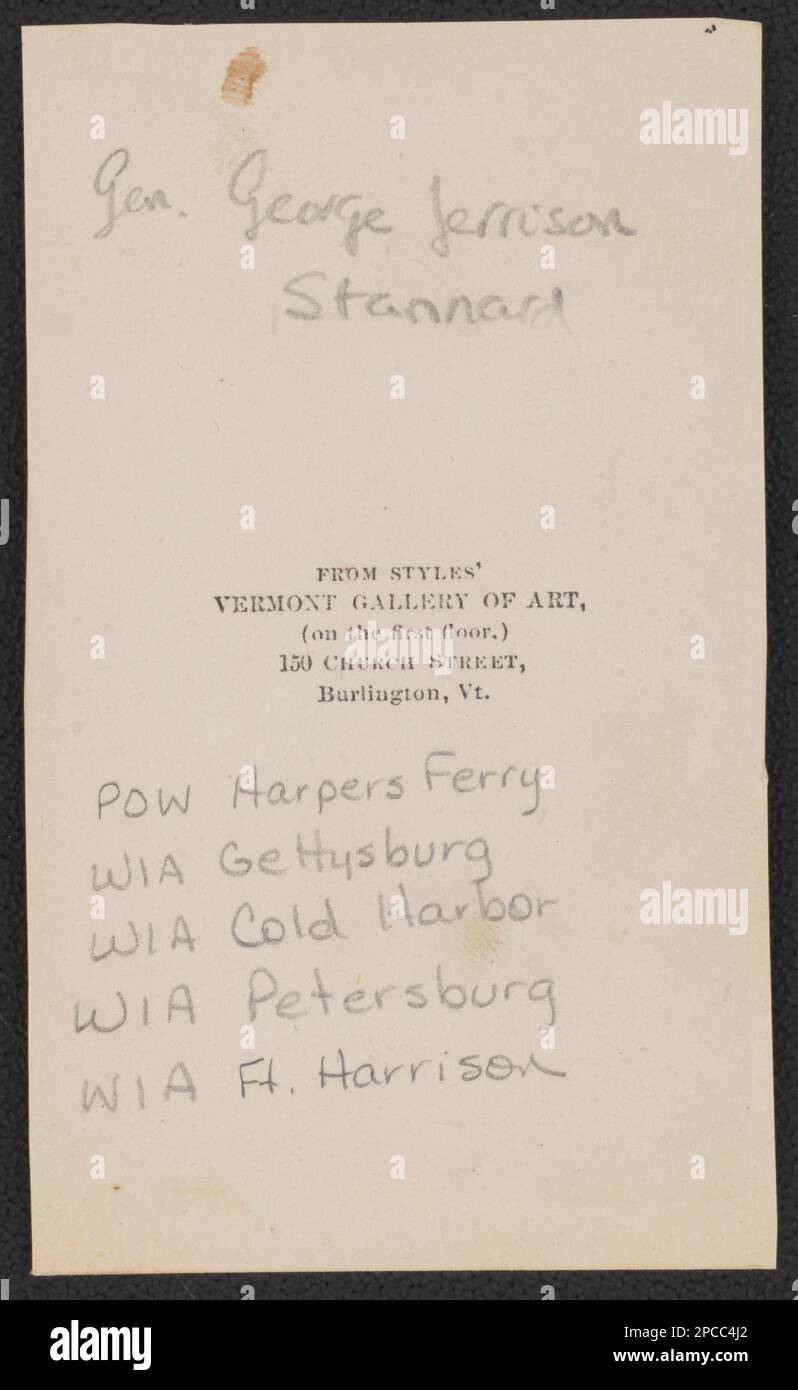 Major General George Jerrison Stannard of 2nd Vermont Infantry Regiment ...