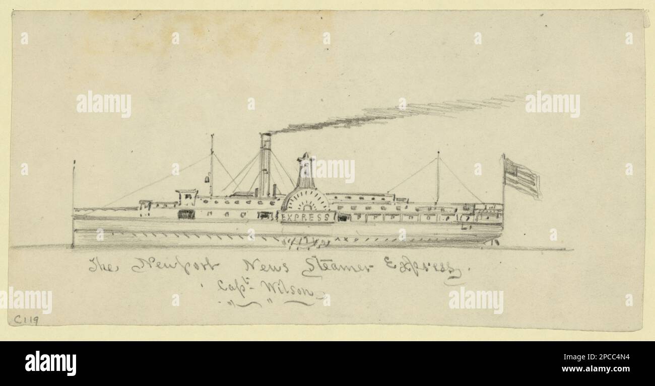 The Newport News Steamer Express Captain Wilson. Morgan collection of ...