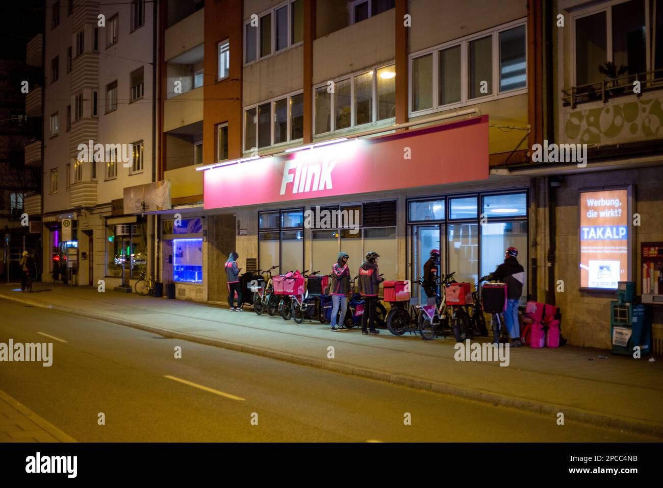 Munich, Germany. 13th Mar, 2023. A branch of the delivery service Flink ...