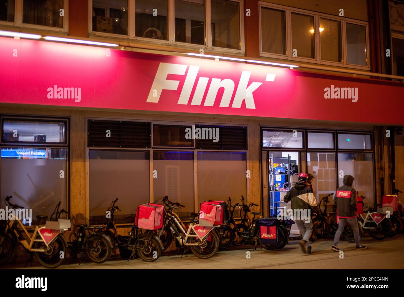 Munich, Germany. 13th Mar, 2023. A branch of the delivery service Flink ...