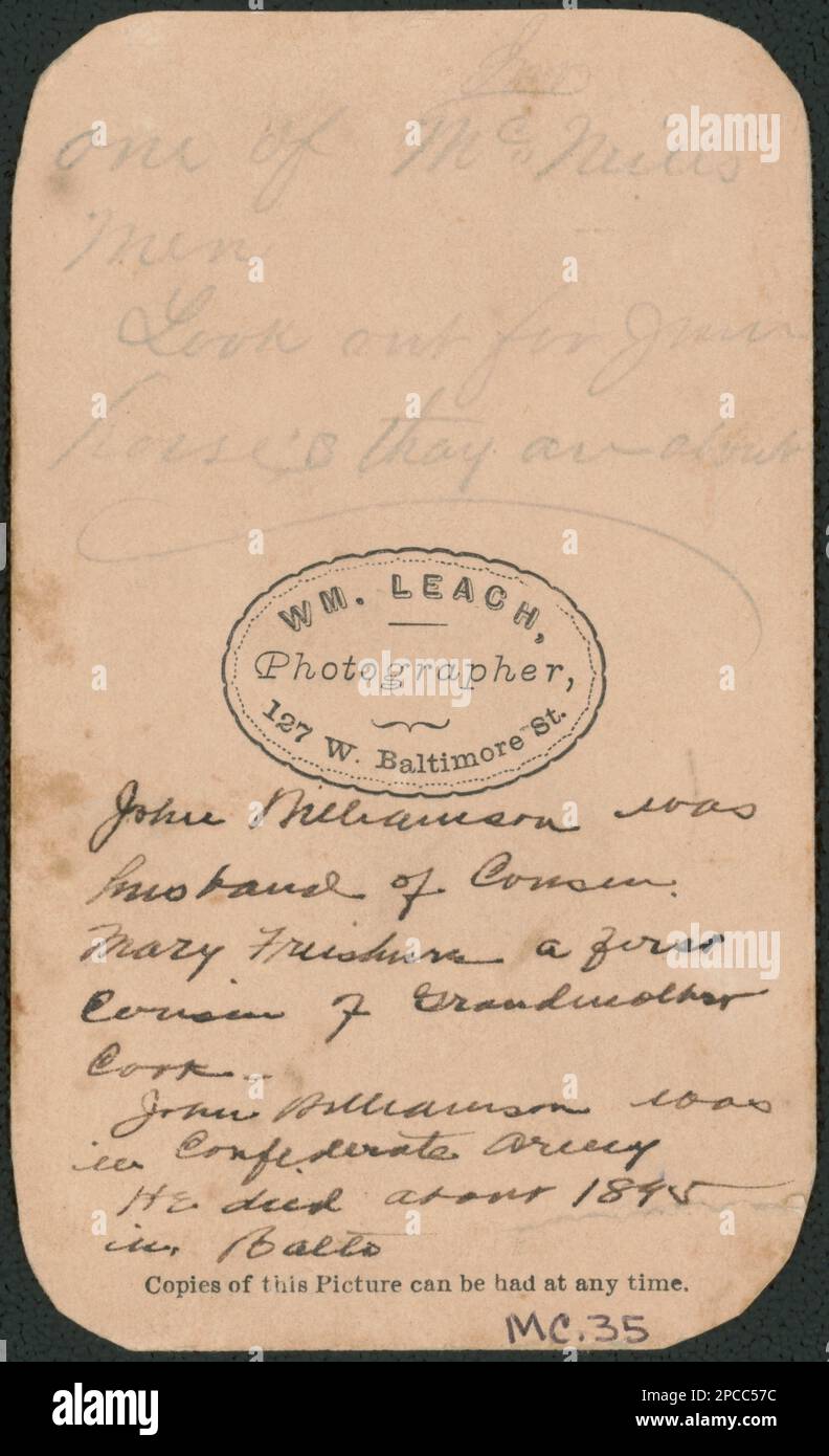 John B. Williamson of Jacob's Mounted Riflemen, McNeill's Rangers, and ...