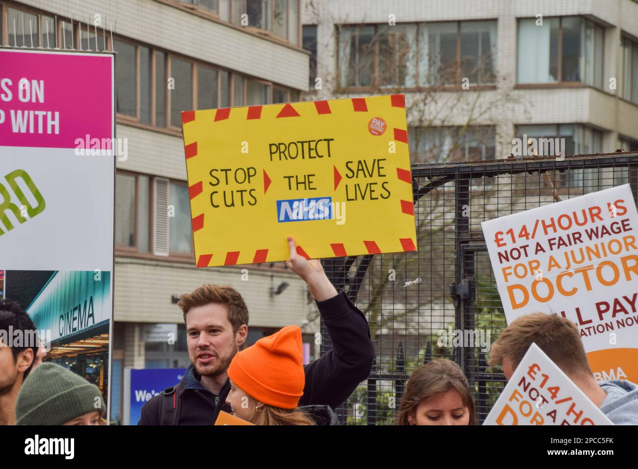 London, UK. 13th March 2023. BMA (British Medical Association) picket ...