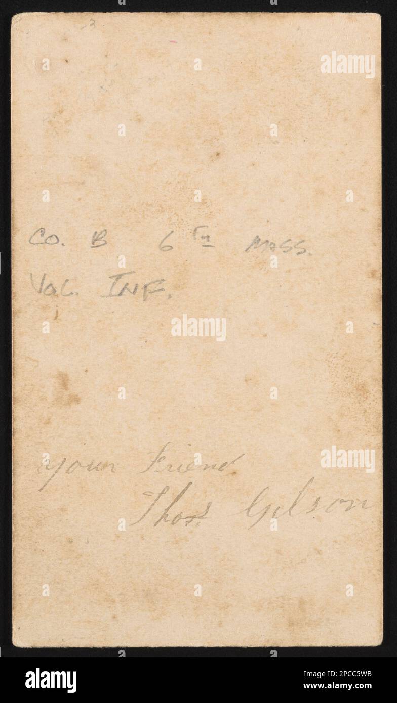 Corporal Thomas Gilson of Co. B, 6th Massachusetts Infantry Regiment ...
