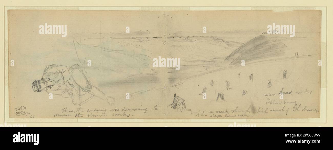 Near Lead works. Petersburg. Morgan collection of Civil War drawings ...