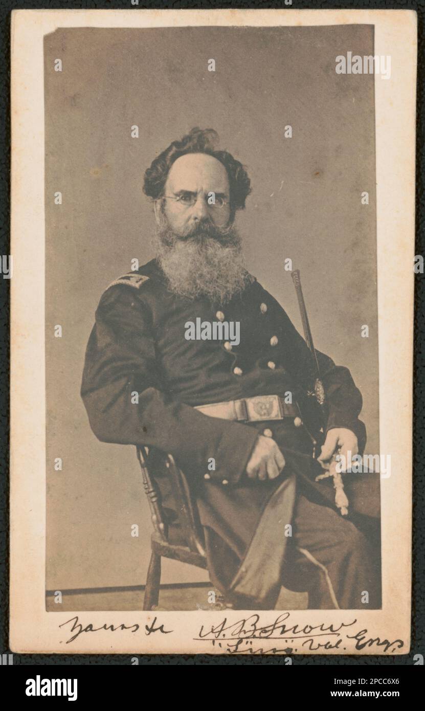 Surgeon Asa B. Snow of 1st New York Engineers Regiment, in uniform with ...