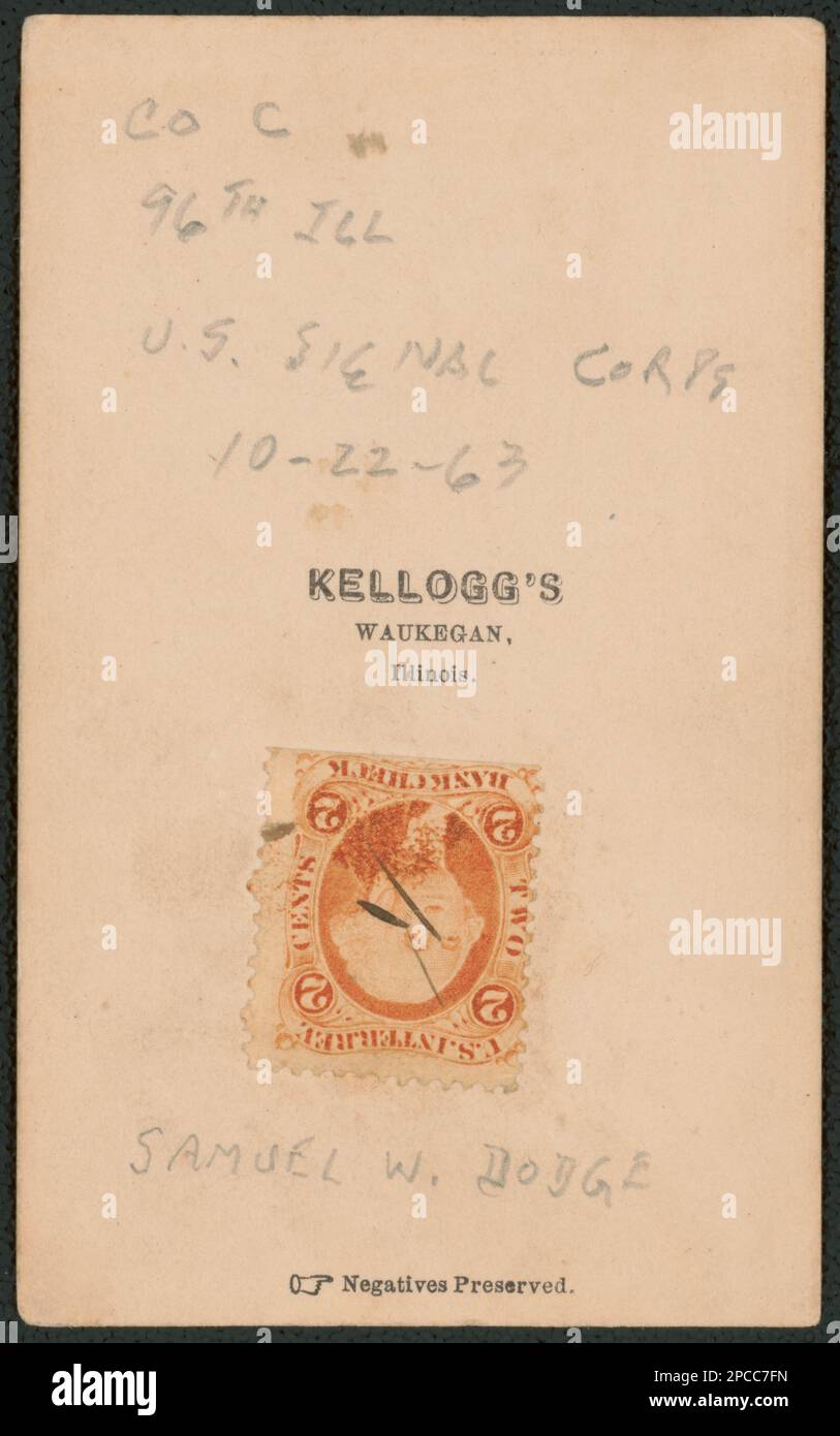 Civil War veteran Samuel W. Dodge of Co. C, 96th Illinois Infantry ...