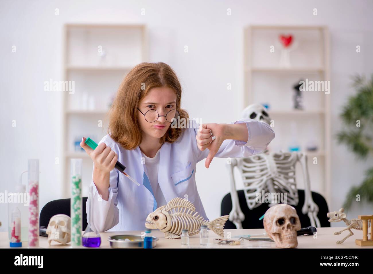 Young female zoologist working at the laboratory Stock Photo - Alamy