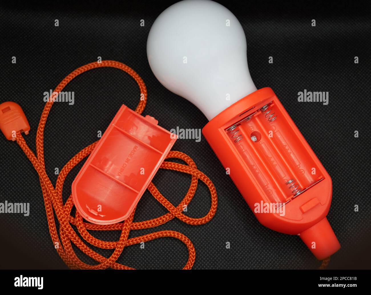 Photo of led stretch switch light on black background Stock Photo - Alamy