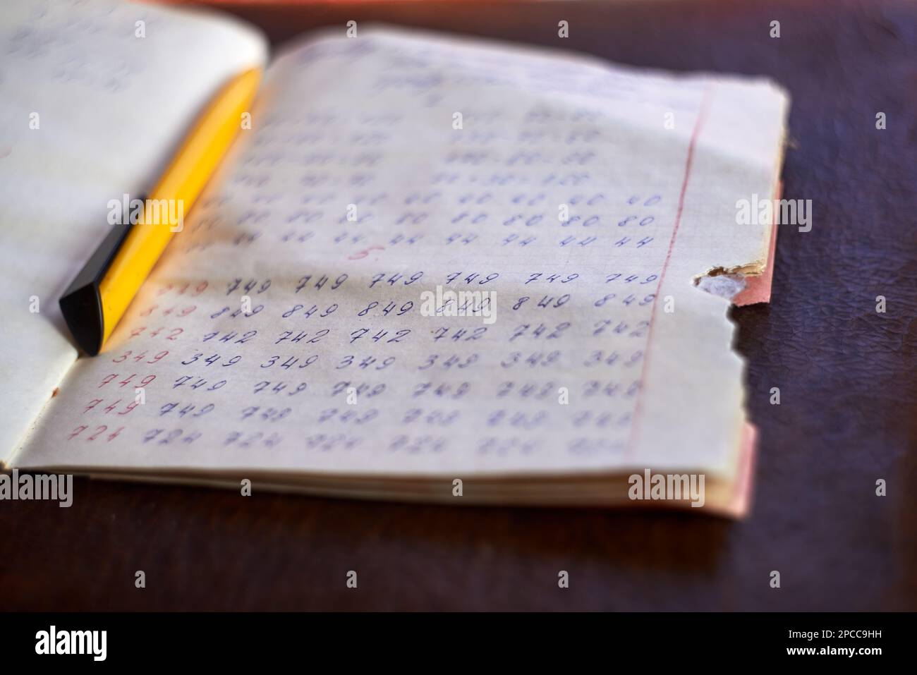 Arithmetic notebook hi-res stock photography and images - Alamy