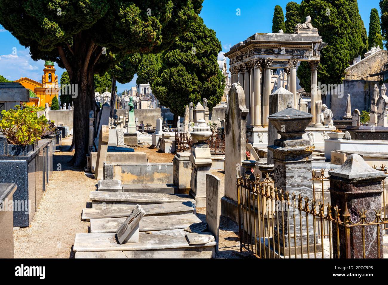 Nice, France - August 3, 2022: Historic Cimetiere Israelite Israelite ...