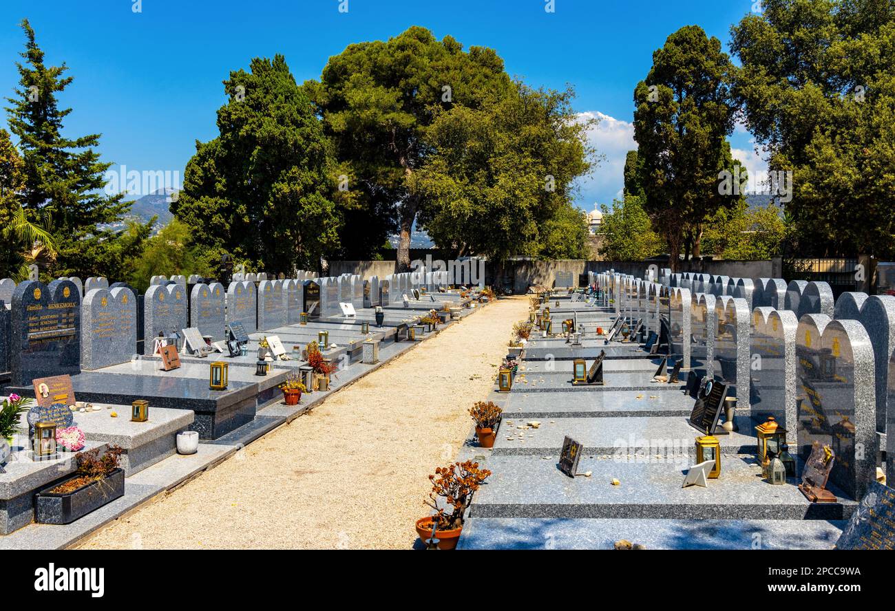 Nice, France - August 3, 2022: Historic Cimetiere Israelite Israelite ...