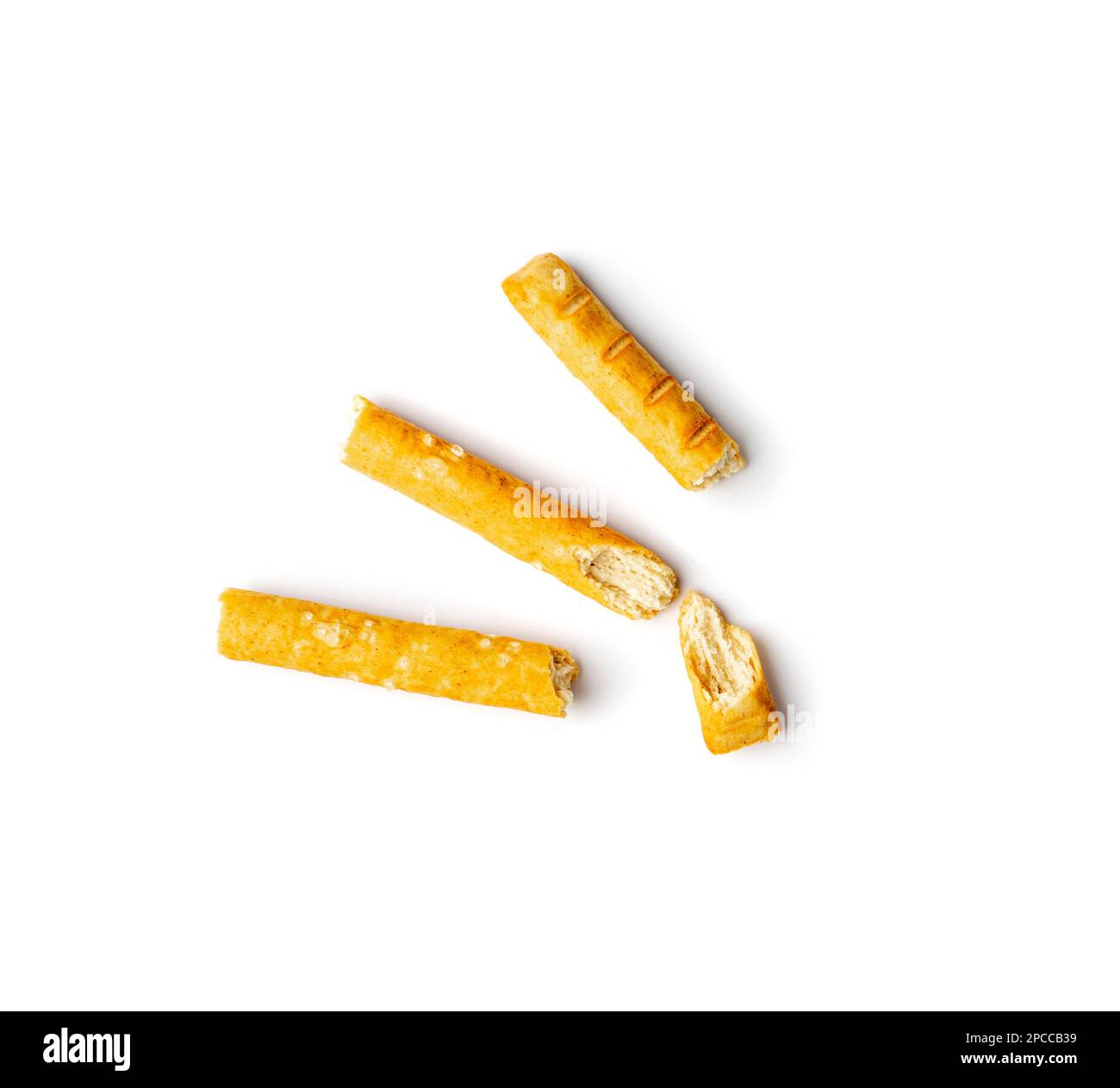 Crumbled Bread Stick Isolated, Broken Salted Breadstick, Crispy ...