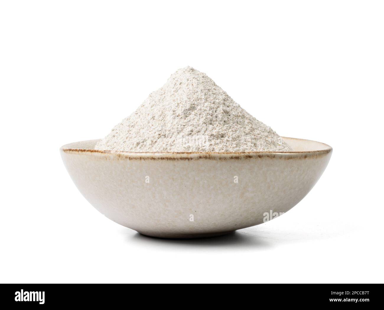 Buckwheat Flour Pile Isolated, Dry Buck Wheat Powder in Bowl, Buckwheat ...