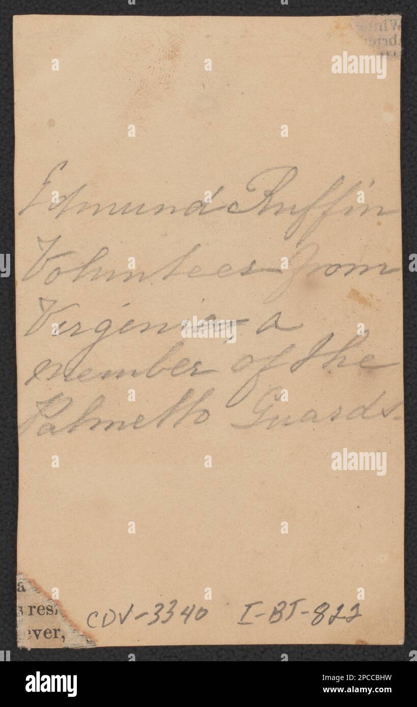 Edmund Ruffin, Southern nationalist, agriculturalist, and Virginia ...