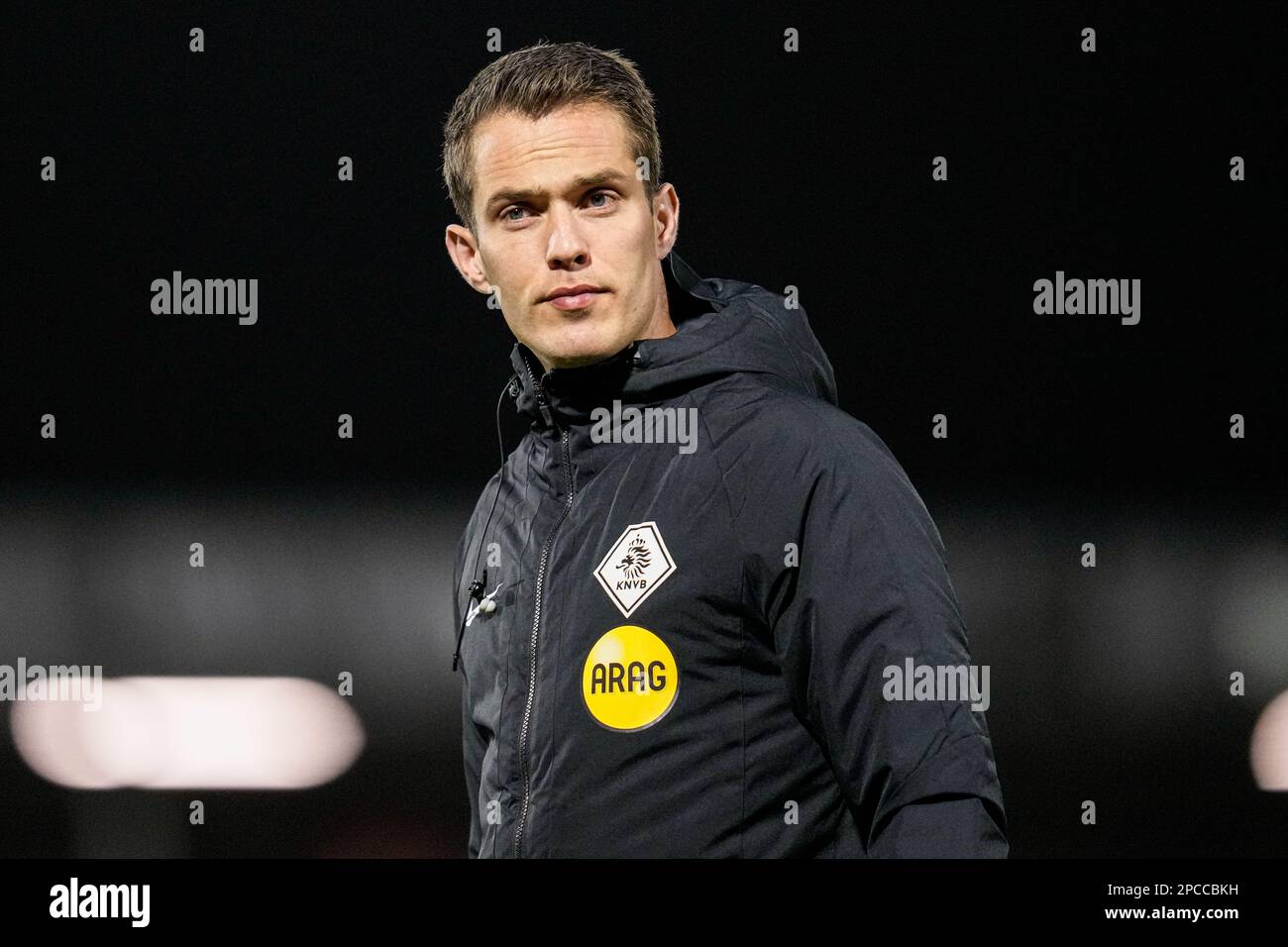 ALMERE, NETHERLANDS - MARCH 13: fourth official Mike de Bruijn during ...