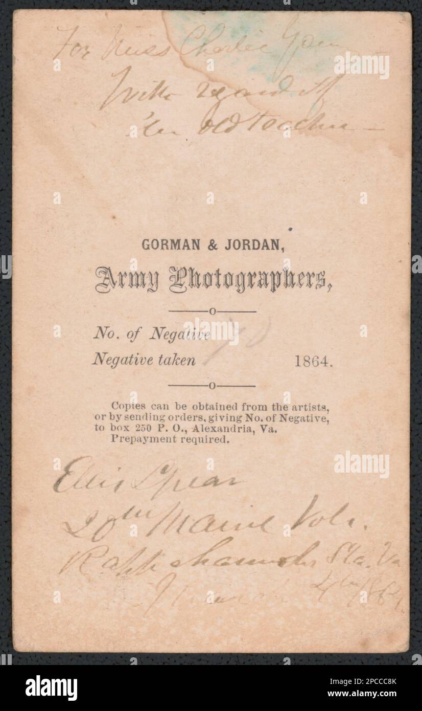 Colonel Ellis Spear of Co. G, 20th Maine Infantry Regiment in uniform ...