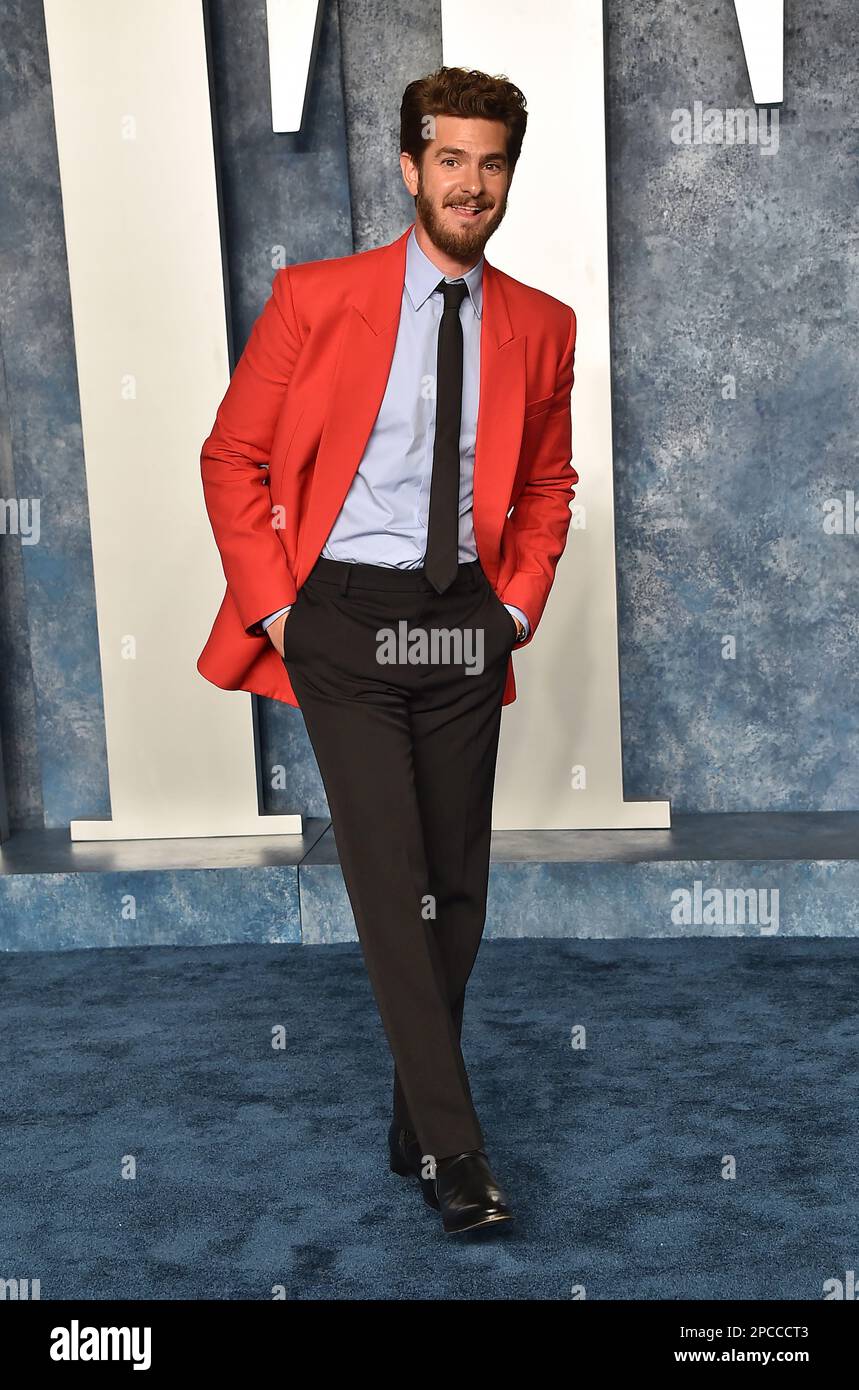 Andrew Garfield arriving at the Vanity Fair Oscar Party held at the ...