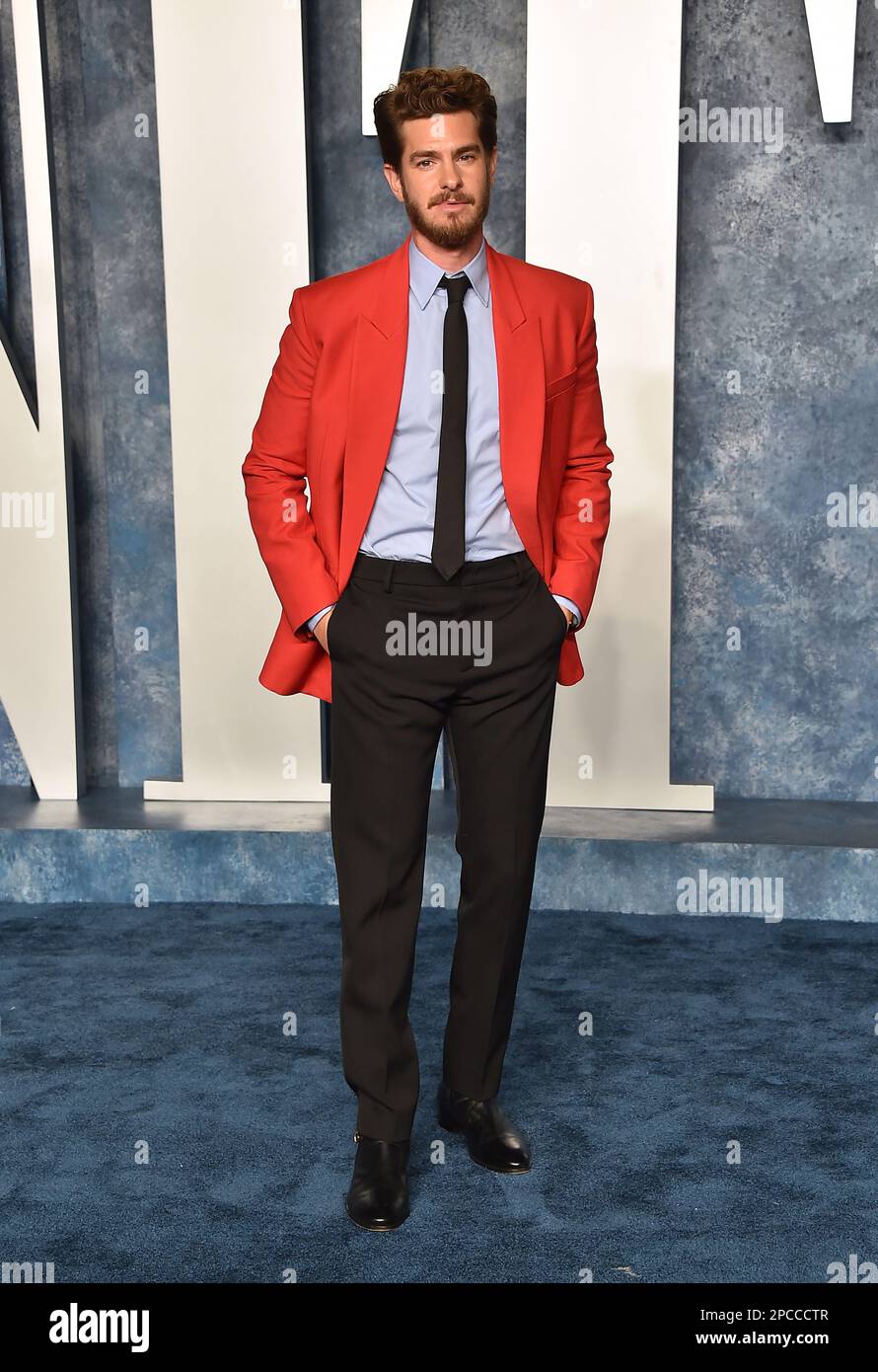Andrew Garfield arriving at the Vanity Fair Oscar Party held at the ...