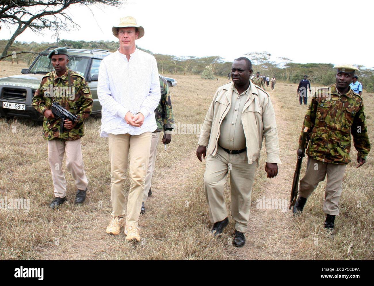 Tom Cholmondeley leads police and court officials at Soysambu farm ...
