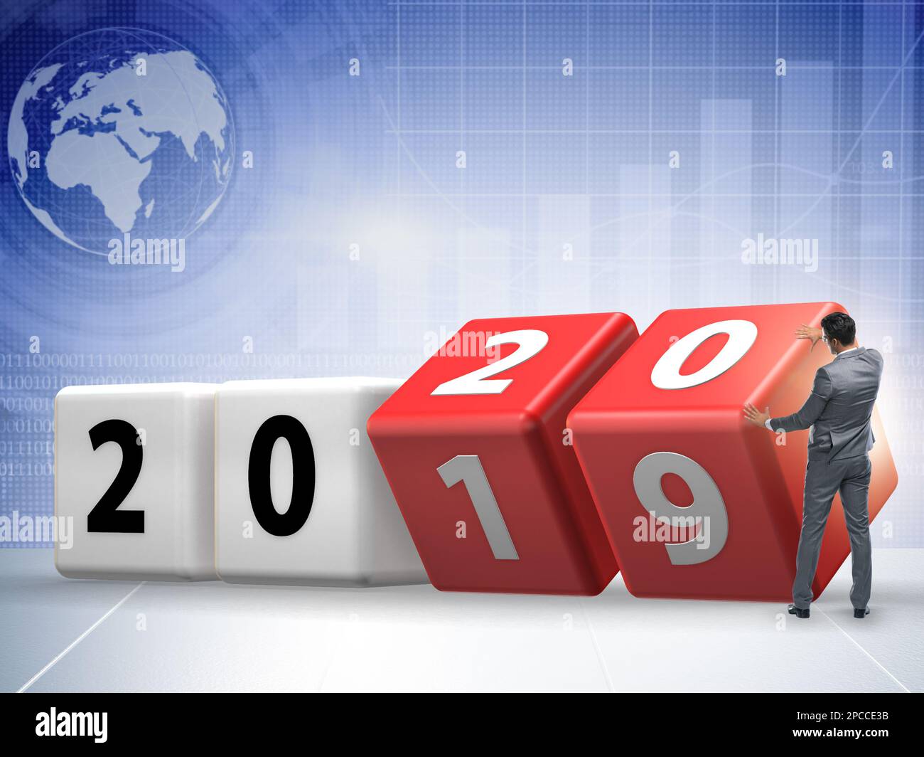 The concept of changing year from 2019 to 2020 Stock Photo - Alamy