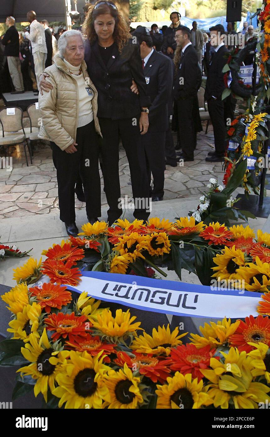 Dalia Rabin, right, the daughter of the late Israeli prime minister ...