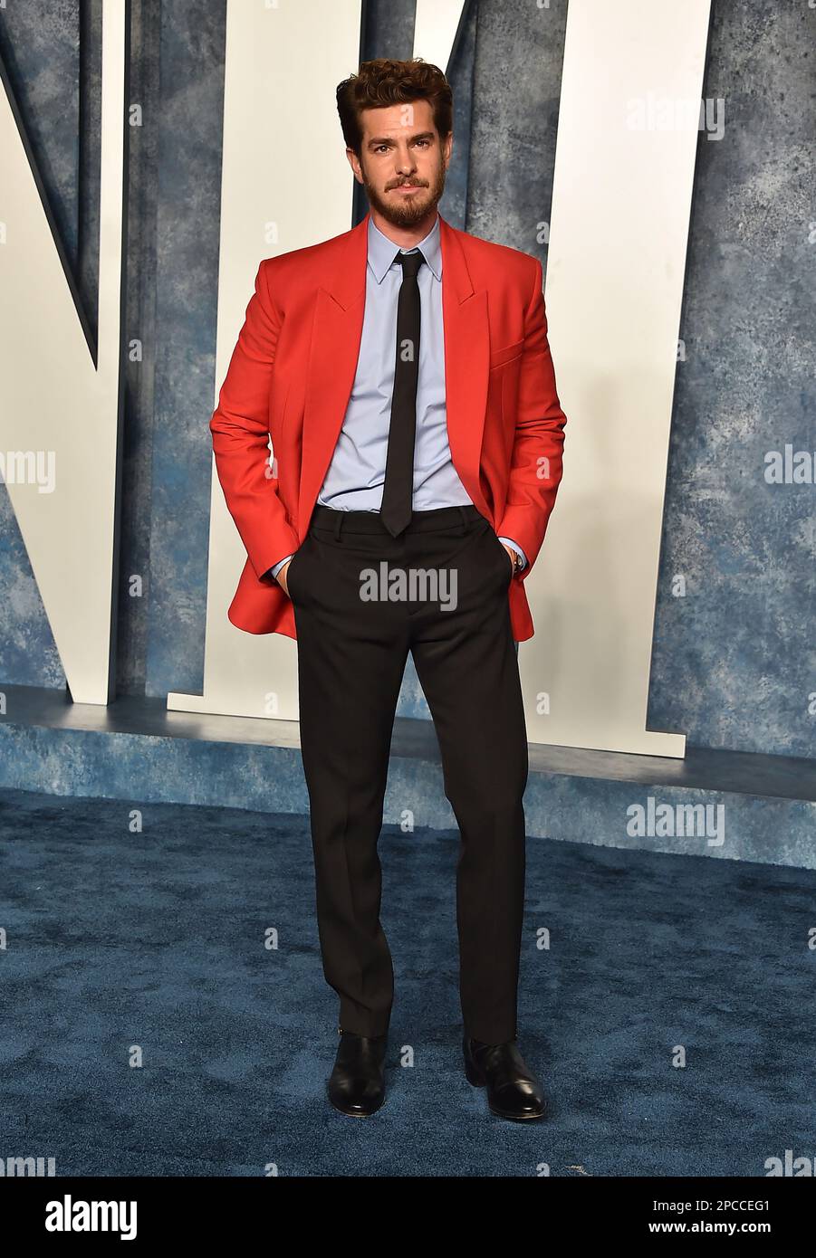 Andrew Garfield arriving at the Vanity Fair Oscar Party held at the ...