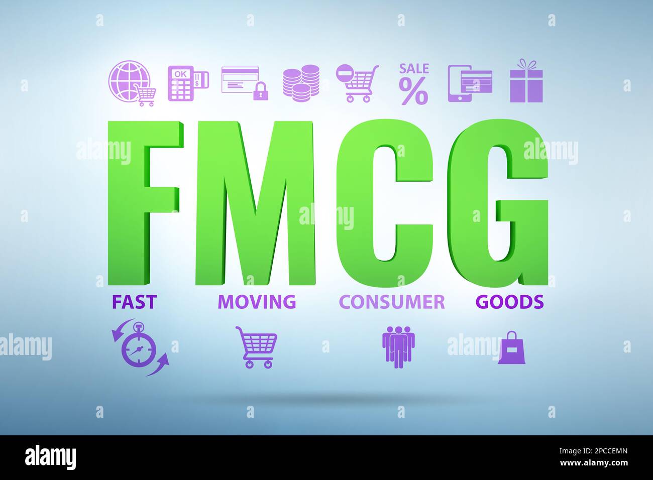 FMCG concept of fast moving consumer goods Stock Photo - Alamy