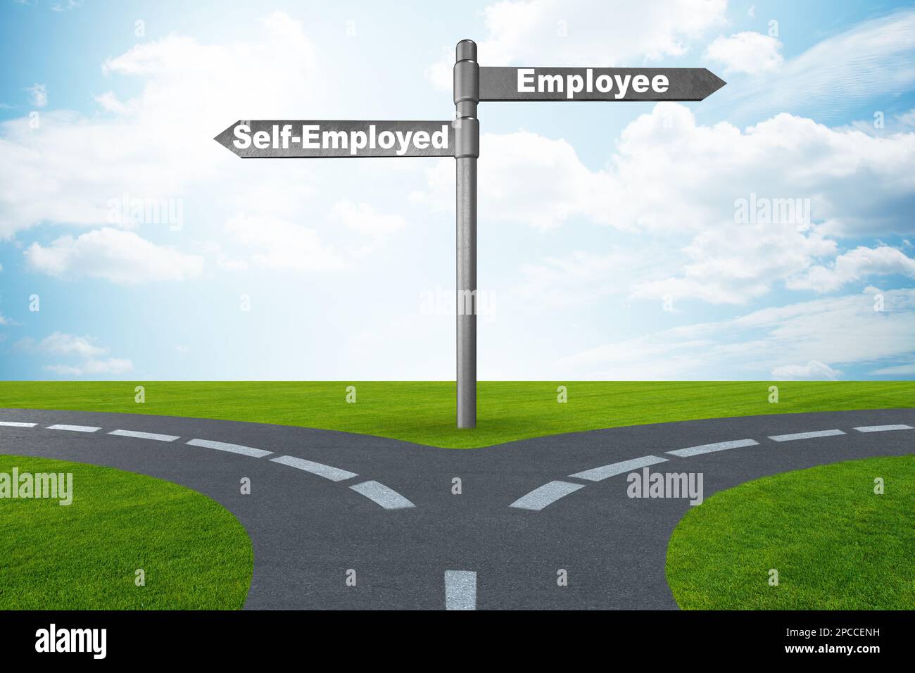 Self employed road sign hi-res stock photography and images - Alamy